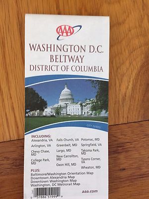 American Automobile Association (AAA) Washington DC Beltway Map 2007 | eBay