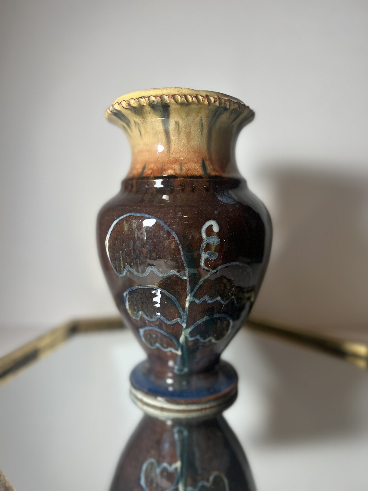 Vntg Polish Kashubian Pottery Vase, Signed Necel Chmielno, Blue ...
