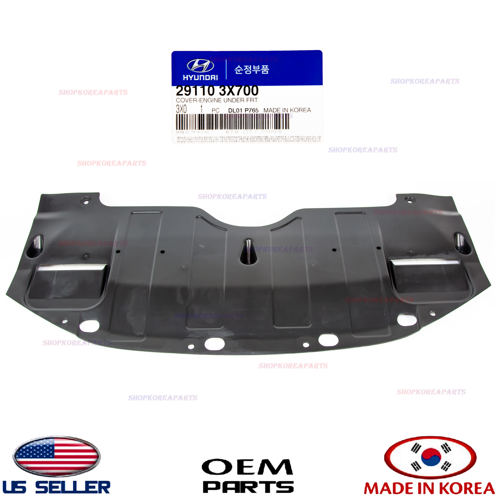 Genuine Engine Under Cover Front Splash SHORT VERSION OEM Elantra ...