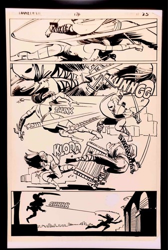 Daredevil #176 pg 20 Elektra Frank Miller 11x17 FRAMED Original Art ...