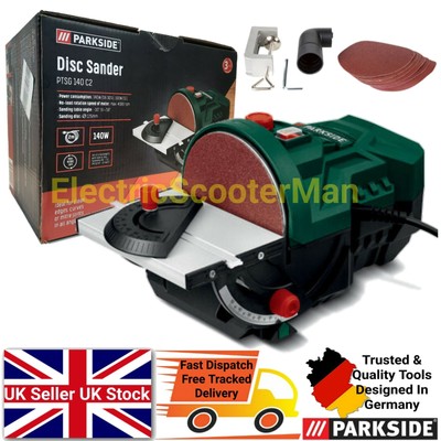 Parkside 140W Disc Sander Bench With Screw Clamp & Accessories Ø125mm ...