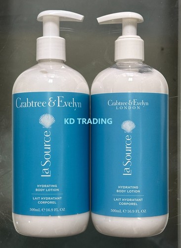 (2-Pk) Crabtree & Evelyn LONDON ~ LA SOURCE Satin-Soft Hydrating BODY ...