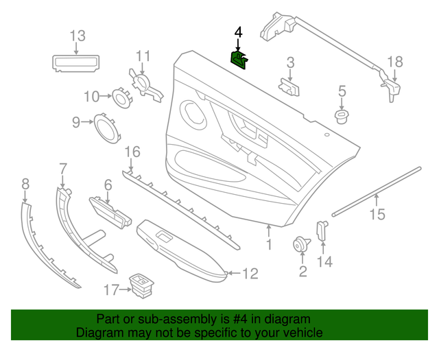 BMW 51417367721 Genuine OEM Door Trim Panel Clamp for sale online | eBay