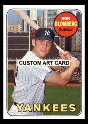 Ron Blomberg New York Yankees 1969 Style Custom Baseball Art Card | eBay