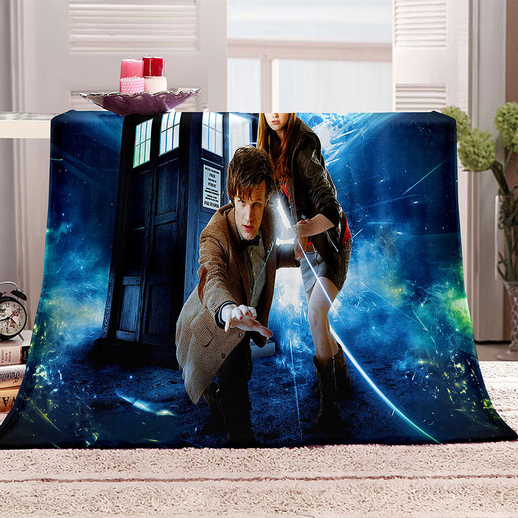 3D Doctor Who Sofa Bed Warm Blanket Flannel Soft Throw Rug Xmas Gifts ...
