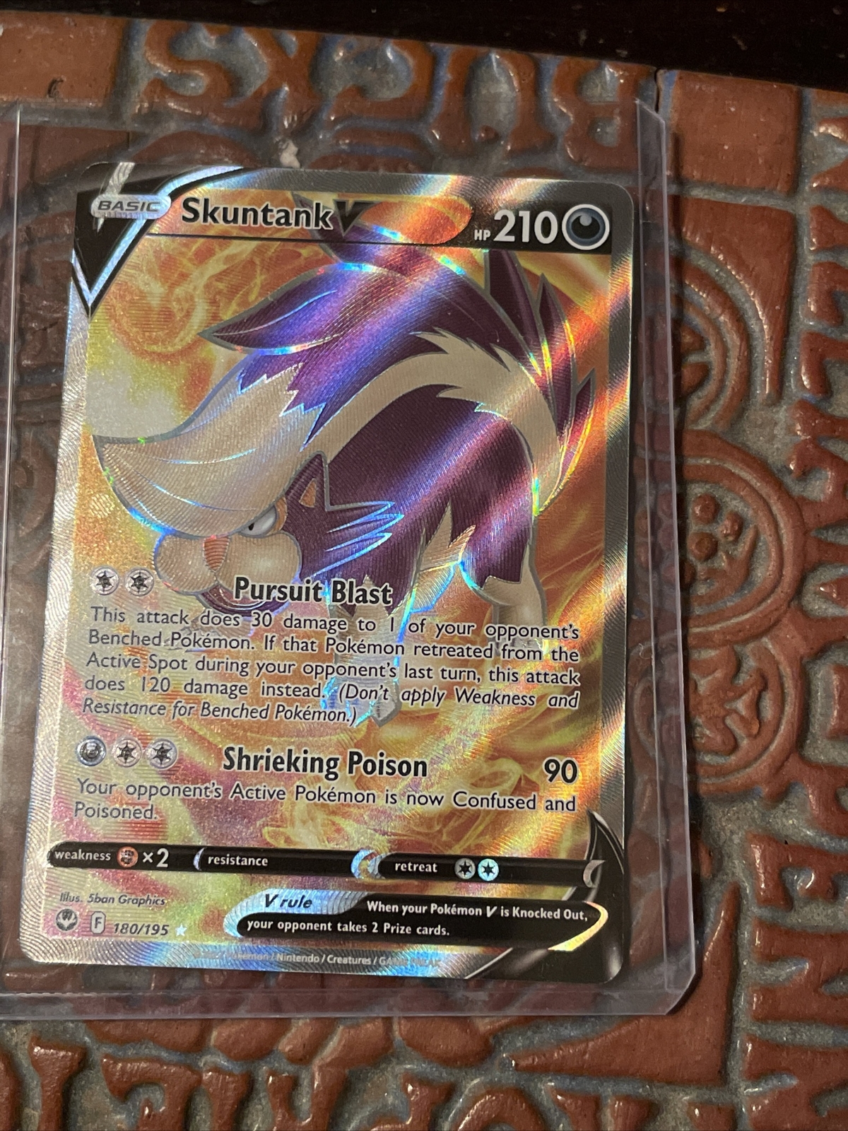 Pokémon TCG Skuntank V Silver Tempest 180/195 Holo Ultra Rare | eBay