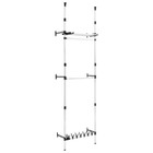 Storage Rack Closet Organization System with Rods and Shelf Aluminum ...