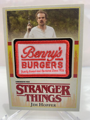 TOPPS STRANGER THINGS PATCH JIM HOPPER BENNY'S BURGERS P-JM | eBay