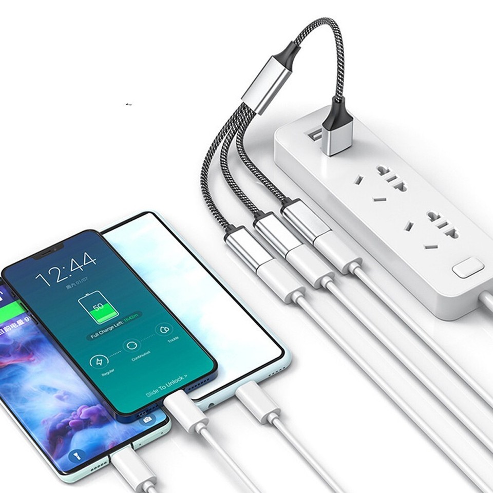 USB 3 Way Cable Splitter 1 Male to 3 Female USB Splitter Hub Portable ...