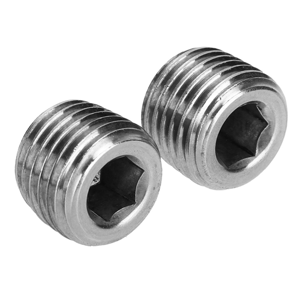 丨2PCS 1/4in NPT Pipe Plug Male Thread Fitting Stainless Steel Internal ...