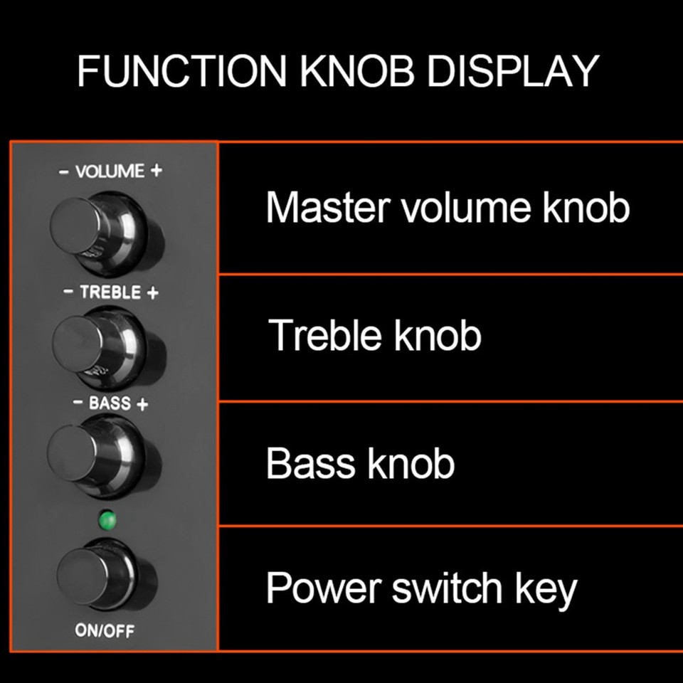 USB Computer Speakers System Stereo Bass Subwoofer LED for Desktop ...