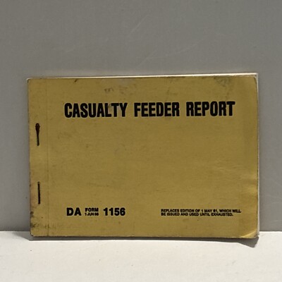 Vintage Casualty Feeder Report Infantry Field Guide Softcover Book Army ...