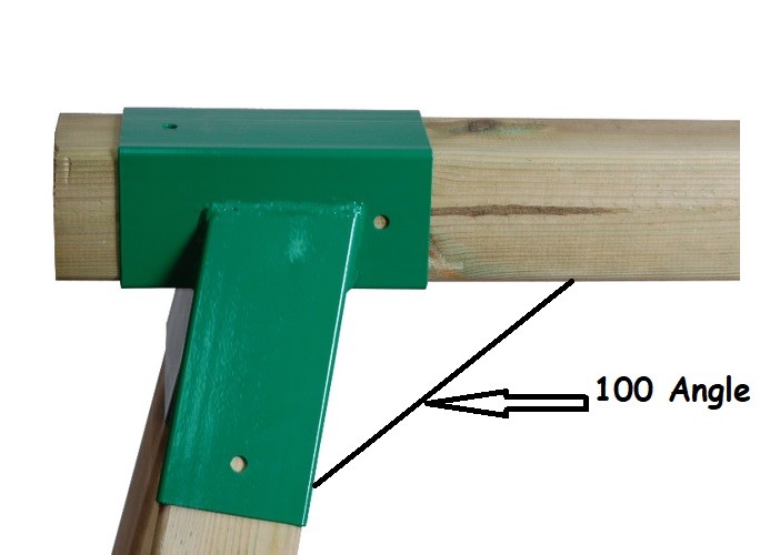 SWING CORNER METAL BRACKET SQUARE/ROUND FOR WOODEN CLIMBING FRAME ...