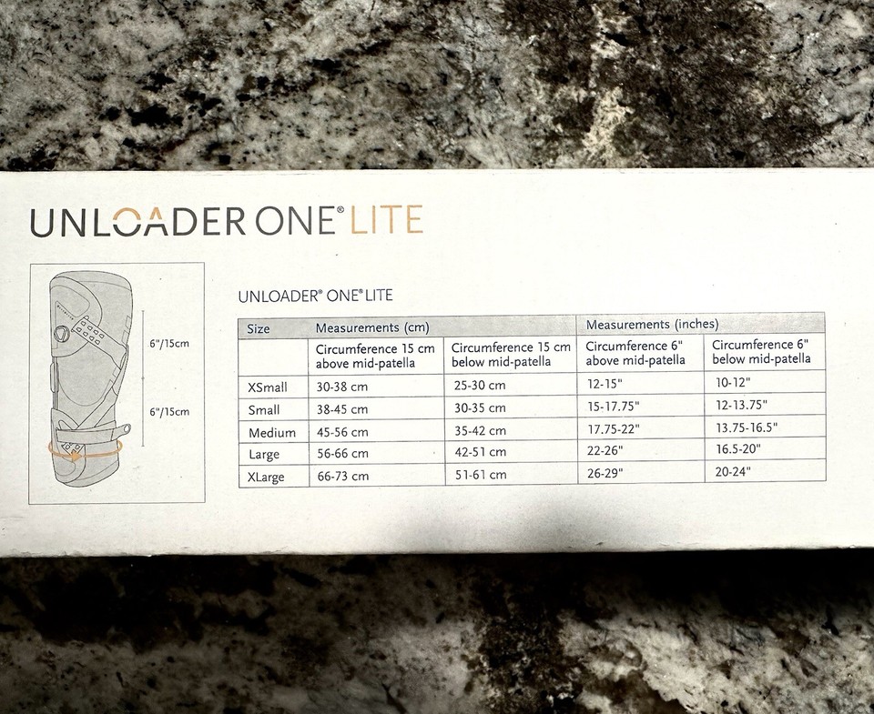 OSSUR Unloader One Lite Knee Brace - Right Medial - XL Size - #UOL13040 ...