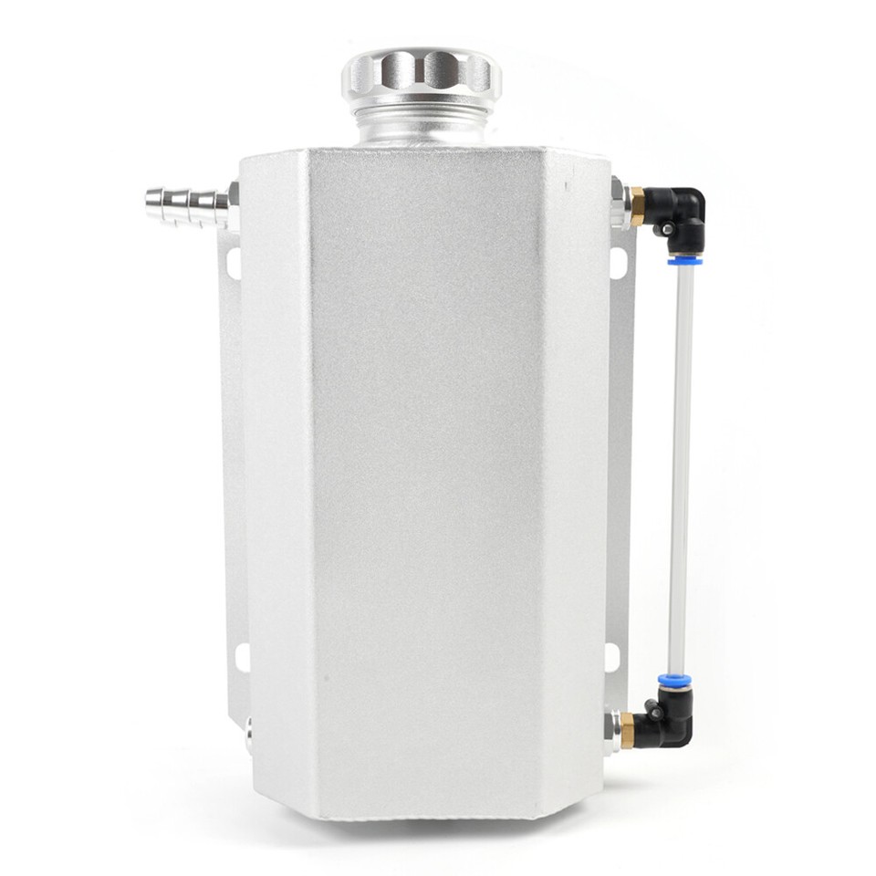 2L Universal Aluminum Radiator Coolant Overflow Expansion Water Bottle ...