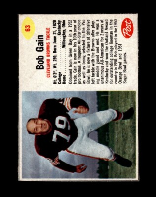 1962 Post Cereal Set-Break # 63 Bob Gain NM-MT OR BETTER *GMCARDS* | eBay