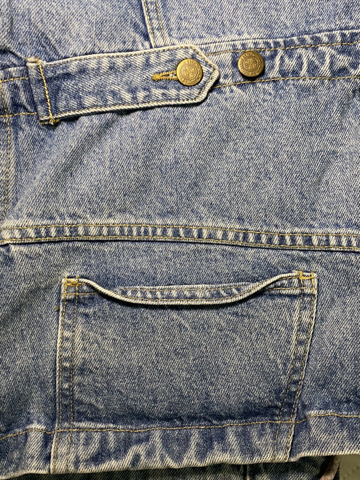 MENS VINTAGE DENIM JACKET BLUE JEAN BUTTON UP SIZE S | eBay