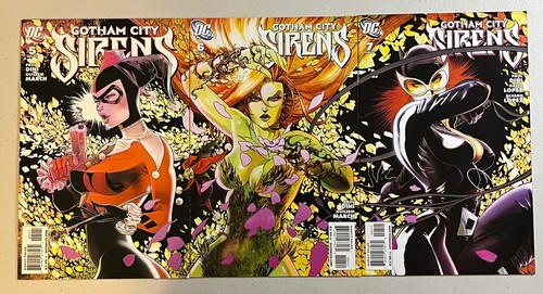 GOTHAM CITY SIRENS 5 6 7 - DC Comics Run/Set/Lot 2009 Connecting Covers ...