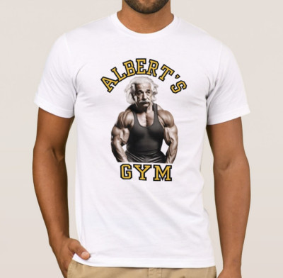 Albert's Gym Workout Bodybuilding Muscle Funny T-Shirt Brand New Size S ...