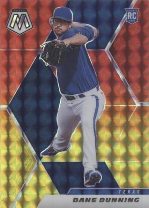 2021 Panini Mosaic - Rookie Dane Dunning #222 Choice Fusion Red ...