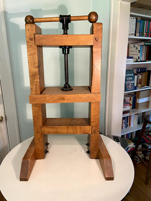 bookbinding press wood wooden standing press | eBay
