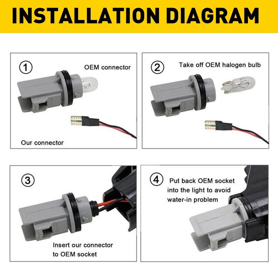 4PCS Smoked For MINI COOPER R55 R56 R57 R58 R60 R61 LED Side Marker ...