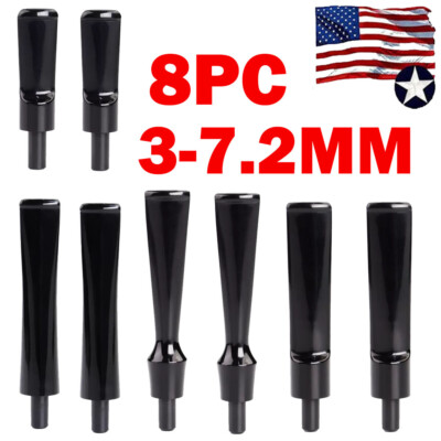 8Pack Straight Pipe Stem Replacement For 3-7.2mm Filter Tobacco Pipe ...