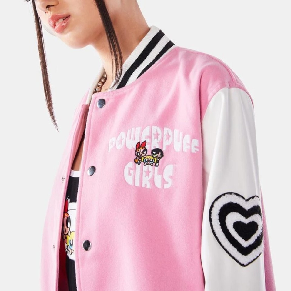 NWT Dolls Kill x The Powerpuff Girls Darling Iconic Trio Varsity XS ...