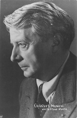 Charles Munch Boston Symphony Conductor Whitestone Photo Vintage RPPC ...