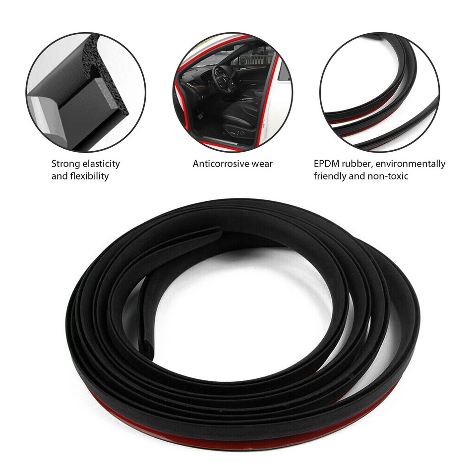 5M Rubber Seal Strip Car Door Window Trim Edge Molding Cover For ...