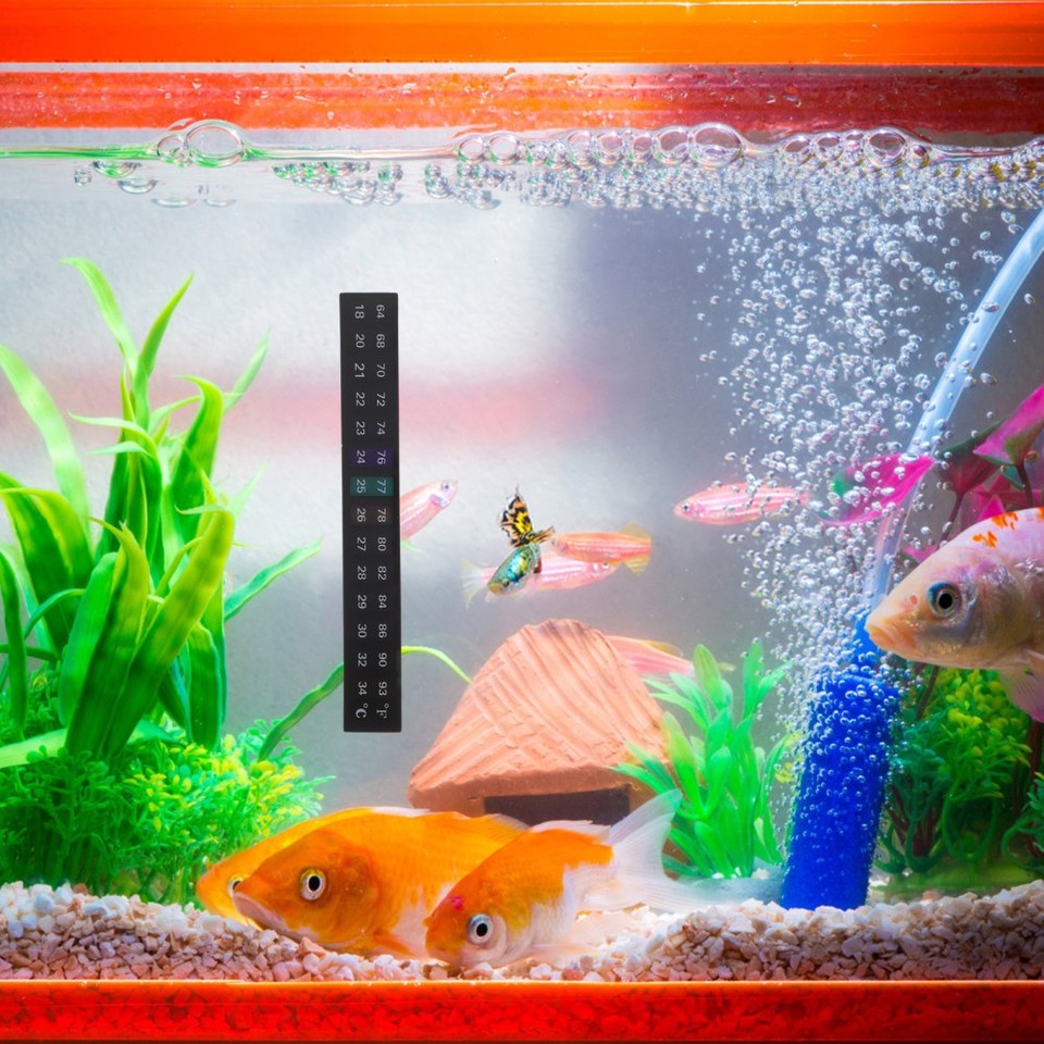 10 Pcs Fish Tank Temperature Aquarium Thermometer Stick on Controller ...