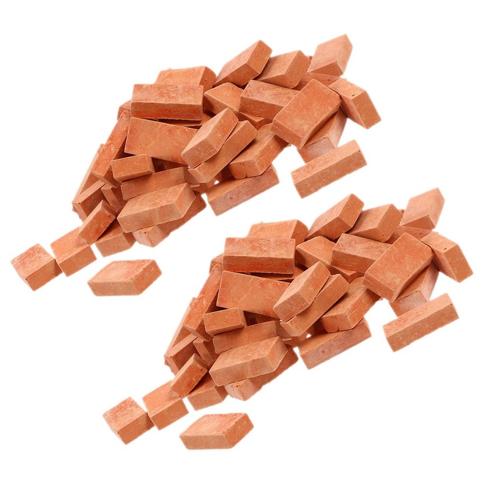 100 Pcs Mini Bricks Clay Models for Crafting Miniature Dollhouse ...