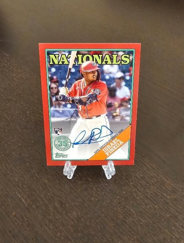 2023 Topps Israel Pineda Autographed Card Washington Nationals Red 13/ ...