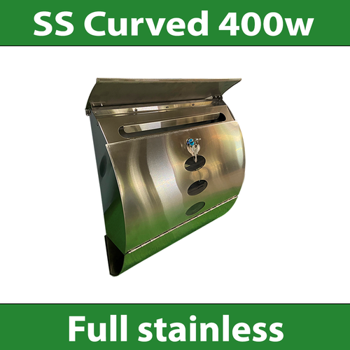 Curved Letter Box Stainless Steel Lockable Post Box Mailbox Letterbox ...