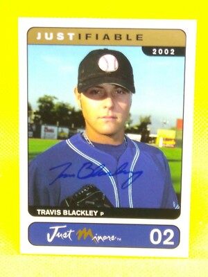 Travis Blackley 2002 Just Minors Justifiable ROOKIE AUTOGRAPH #2 ...