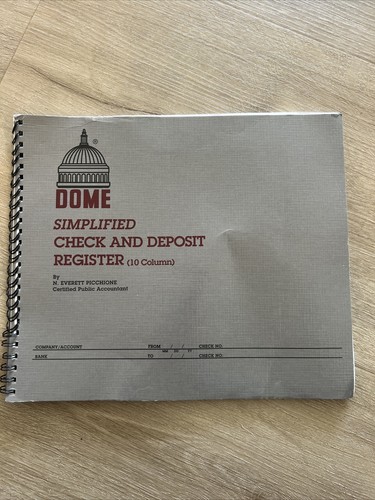 Dome Enterprises Publishing Check and Deposit Register 210 DOM210 for ...