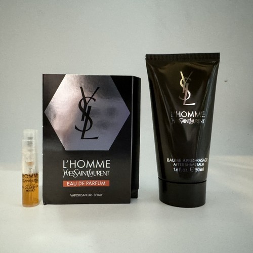 YVES Saint Laurent L'Homme Aftershave Balm 1.6fl.oz & L'Homme EDP 1.2ml ...
