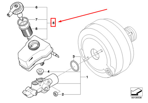NEW BMW 1 COUPE E82 BRAKE MASTER CYLINDER RESERVOIR 34326764117 6764117 ...