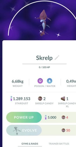 Pokémon Go-Shiny Skrelp- Registered Trade Or 30 Days | eBay