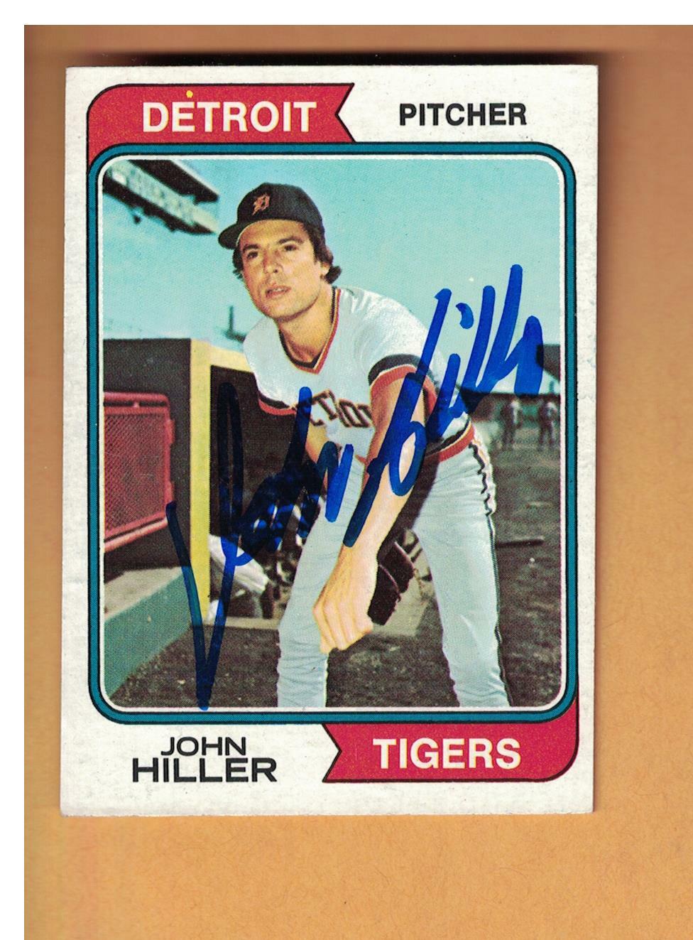 John Hiller AUTOGRAPH 1974 TOPPS BASEBALL CARD SIGNED DETROIT TIGERS | eBay