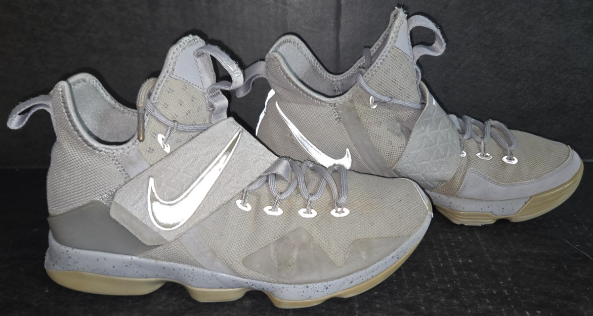 NIKE LeBron James 14 XIV Reflect Silver Strap Basketball Shoes