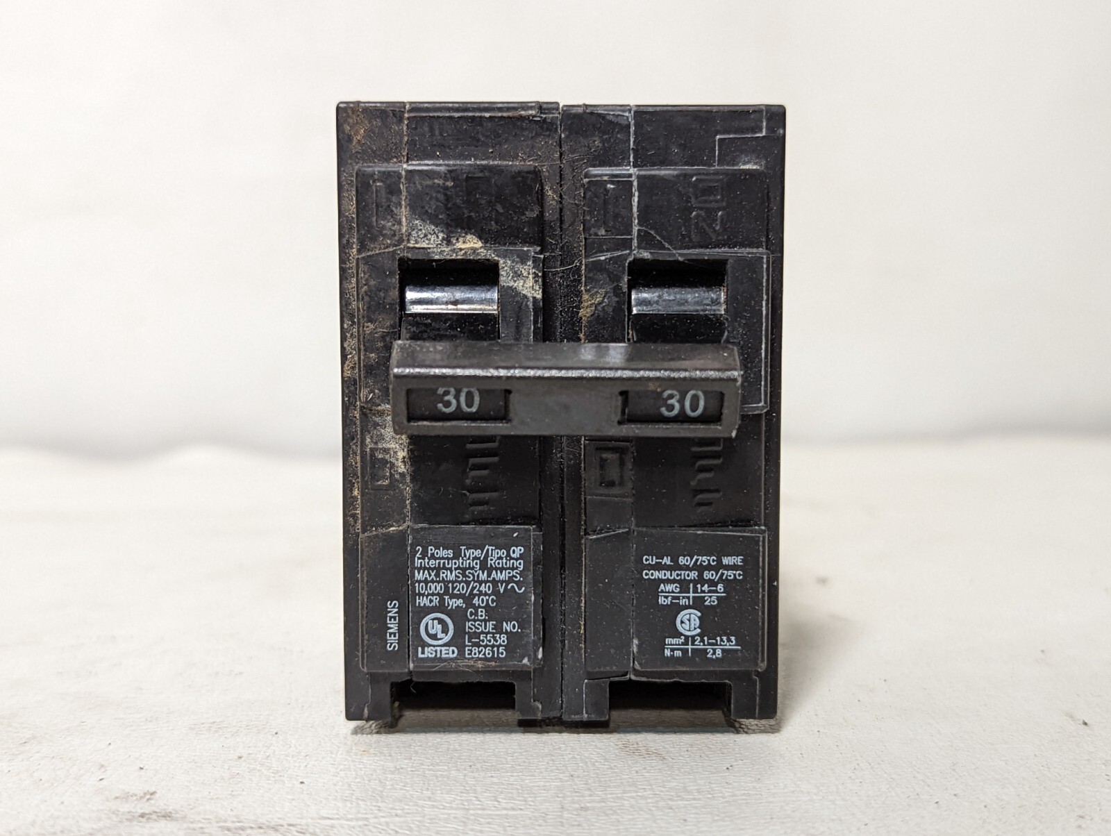 Siemens Q230 circuit breaker, 30A, 120/240VAC, 2 poles 783961000752| eBay