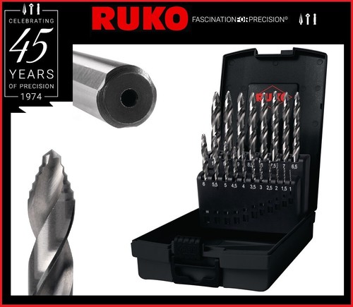 RUKO Spiralbohrersatz DIN 338 ULTIMATECUT 1-10x0,5 mm HSS blank ...