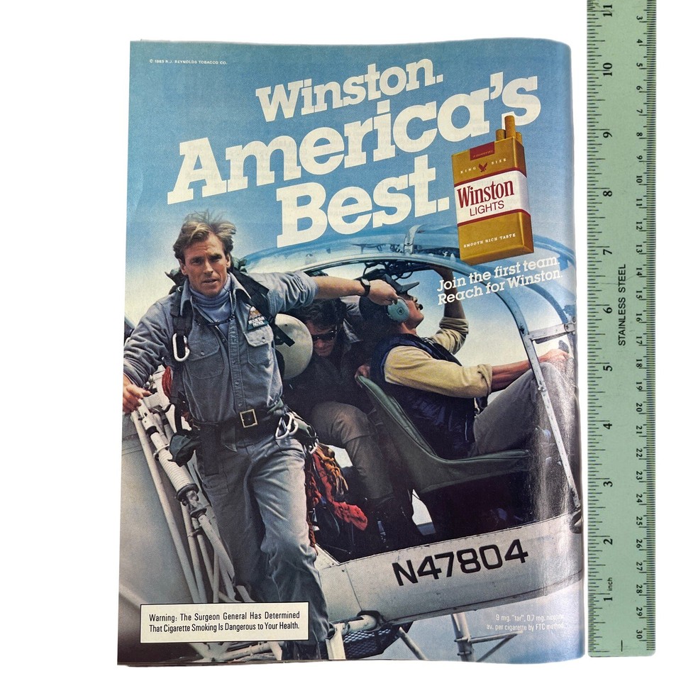 Winston Cigarettes Vintage 80s Print Ad 1983 Retro Smoking | eBay