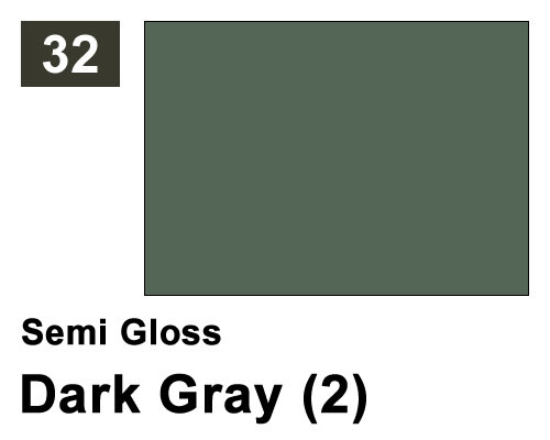Mr.Hobby G032 Mr.Color Semi Gloss 032 Dark Gray 2 (10ml) modeling | eBay