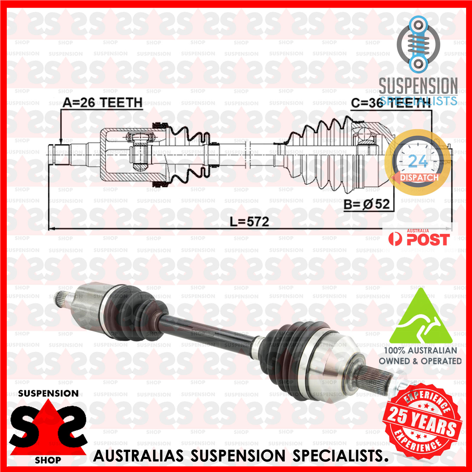 Front Axle Left Drive Shaft Suit VW Polo V Saloon (602, 604, 612, 614 ...