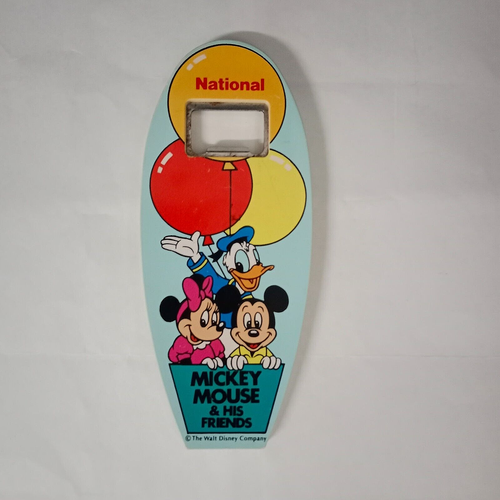 Vintage National Mickey Mouse & His Friends Bottle Opener Fridge Magnet ...