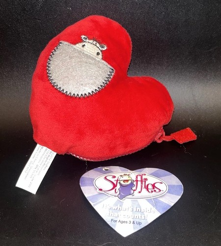 STUFFIES (Its What Inside that Count) Red Plush 4" Zipper Heart W ...