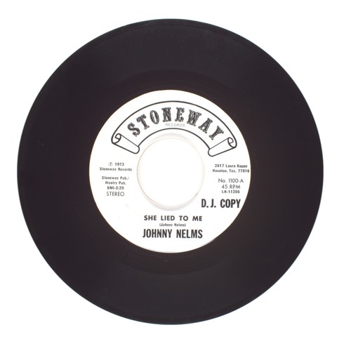 Johnny Nelms - She Lied to Me; There's No Love (Like an Old Love) 45 ...