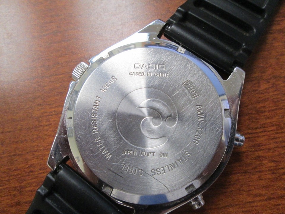 Vintage Casio AMW-320R 2701 Arnie Dive Wristwatch Champagne Dial ...